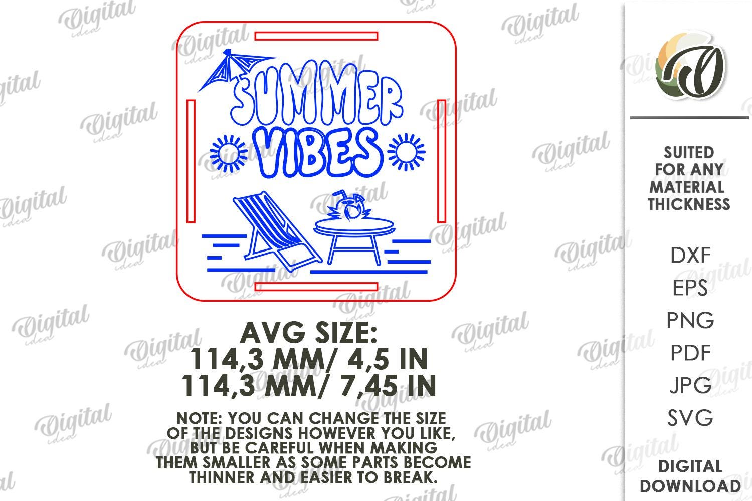 Retro Summer Towel Gift Tags Bundle, Beach Towel Gift Label Laser Cut ...
