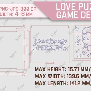 3D Love Puzzles Bundle, Puzzle Board Game Laser Cut, Valentine Puzzle ...