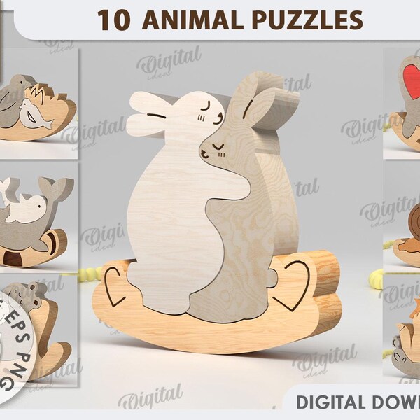 Animal Puzzle - Etsy