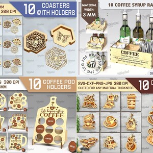 Kitchen Laser Cut Mega Bundle, 225 Kitchen Decor Designs, 3D Tiered ...