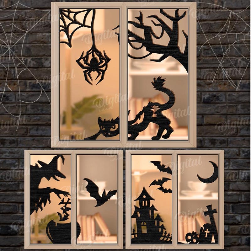 Halloween Window Silhouette - Etsy