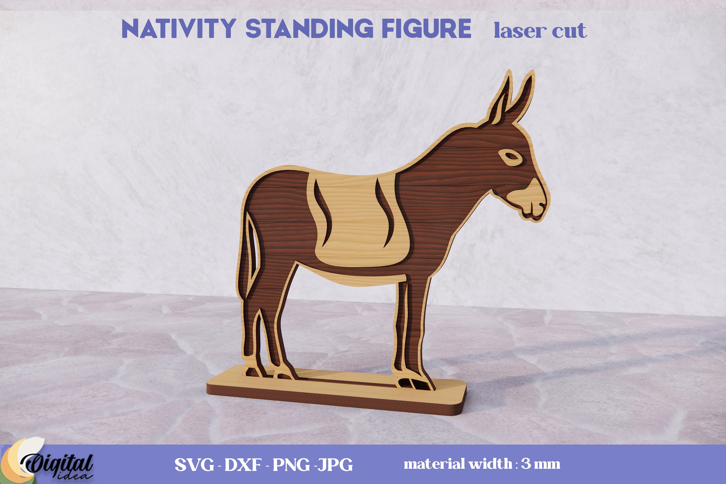 Nativity Stand Laser Cut Bundle, Nativity Scene Wooden Stand, Standing ...