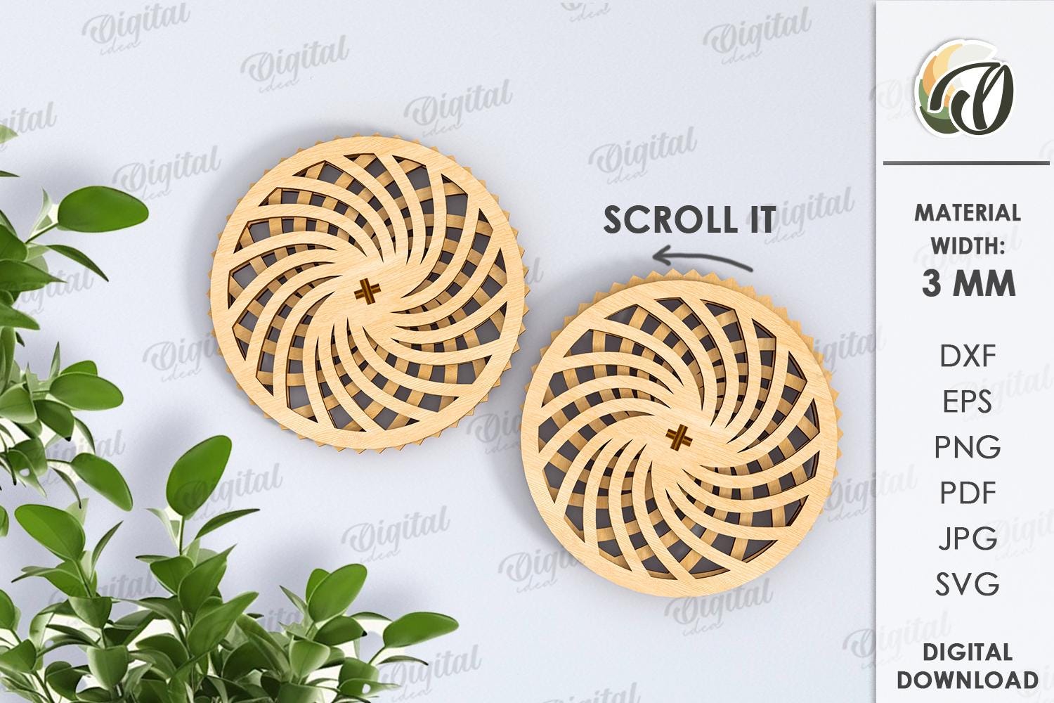 3D Mechanical Coasters Bundle, Kinetic Coaster Laser Cut, Spinning ...