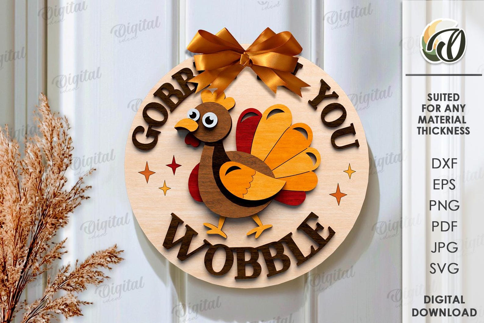 3D Thanksgiving Signs Bundle, Round Sign Laser Cut, Autumn Quotes Svg ...