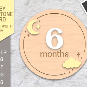 Newborn Milestone Cards Laser Cut Bundle, 3D Layered Baby First Year ...