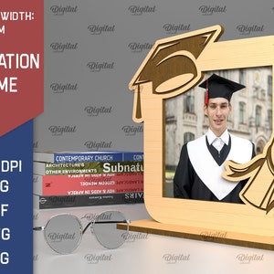 3D Graduation Photo Frames Bundle, Graduate Picture Frame With Stand ...
