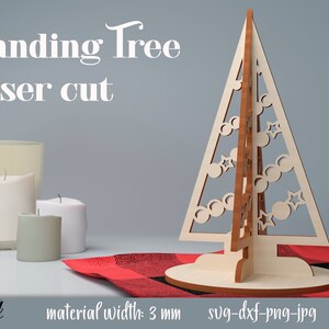 Christmas Tree Stands Laser Cut Bundle, Standing Christmas Trees 3D ...