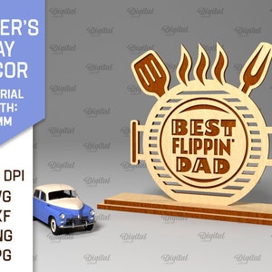3D Father's Day Decors Bundle, Dad Stand Svg, 3D Laser Cut Home Decor ...