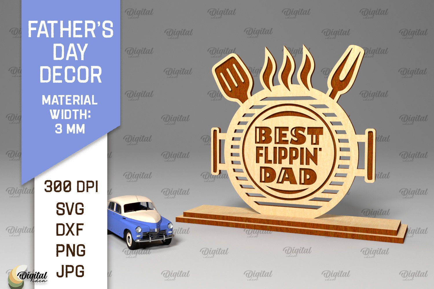 3D Father's Day Decors Bundle, Dad Stand Svg, 3D Laser Cut Home Decor ...