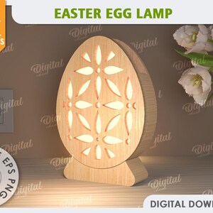 3D Easter Egg Lamps Bundle, Night Light Laser Cut, Led Light Box Laser ...