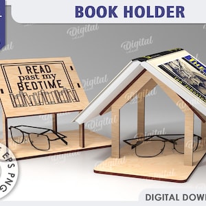 3D Book Holders Bundle, Book Rest Laser Cut, Reading Quotes Svg, Wooden ...