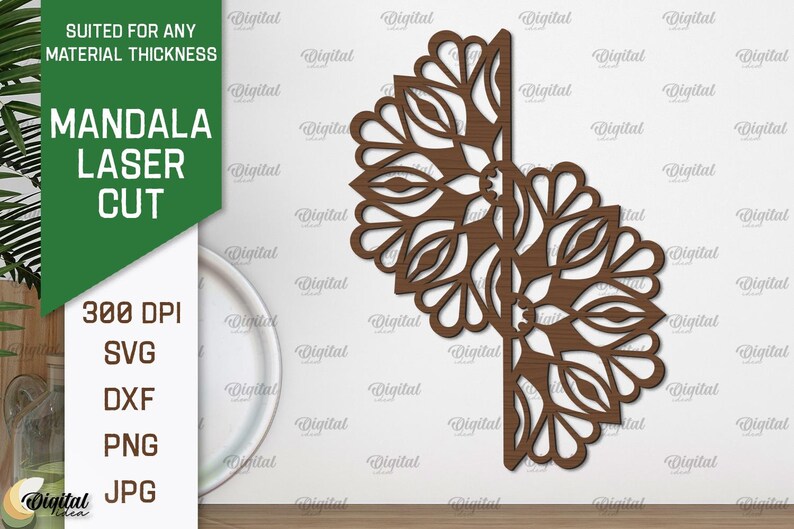 Mandala Wall Art Bundle, Floral Wall Signs Laser Cut, Wall Hanger ...