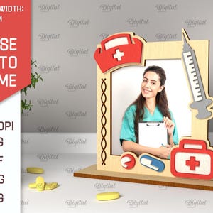 3D Nurse Frames Bundle, Nurse Picture Frame Laser Cut, Nurse Photo ...