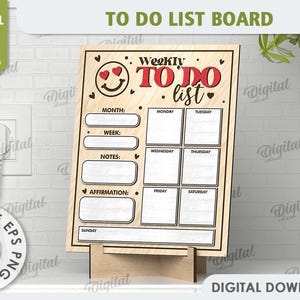 3D to Do List Boards Bundle, Dry Erase Weekly Planner Sign Laser Cut ...