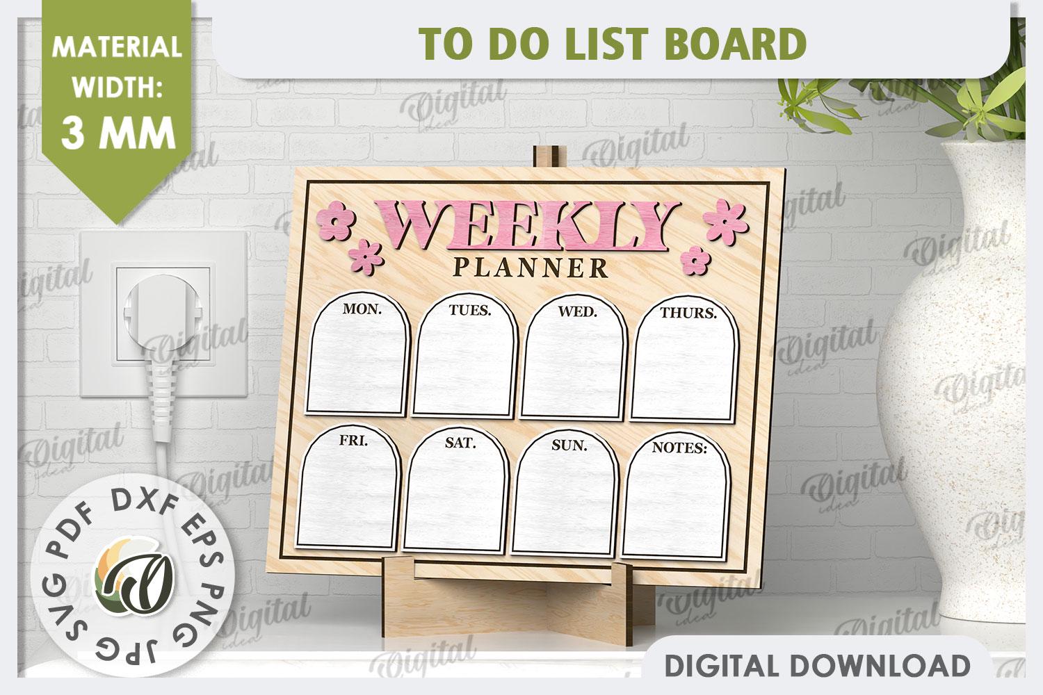 3D to Do List Boards Bundle, Dry Erase Weekly Planner Sign Laser Cut ...