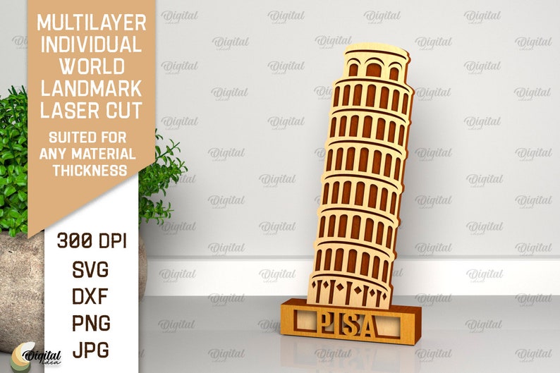 3D World Landmark Stands Bundle, World Landmarks Laser Cut, Popular ...