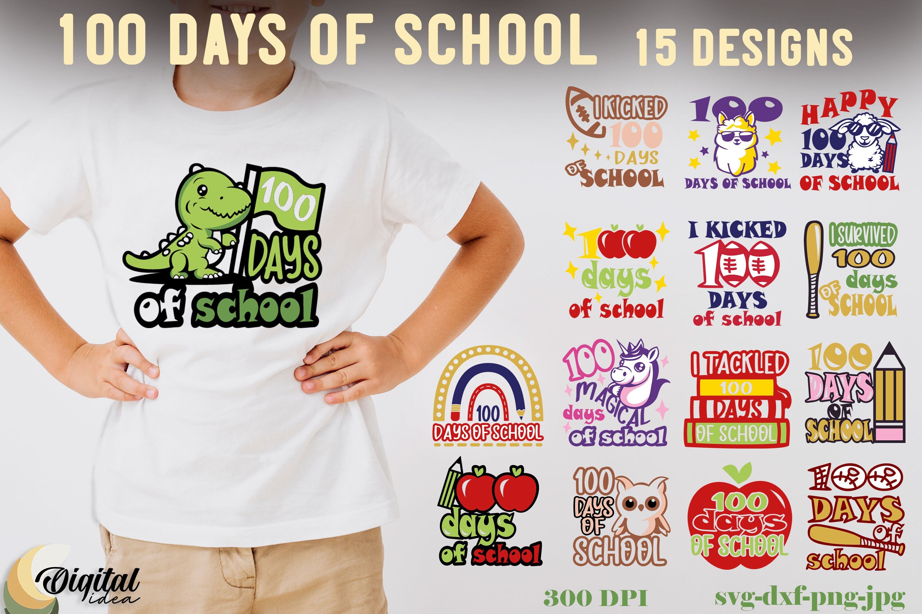 100 Days of School SVG Bundle Back to School Svg I Kicked - Etsy