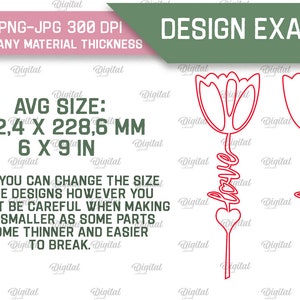 3D Wooden Flowers With Words Bundle, Layered Flower Laser Cut, Mother's ...