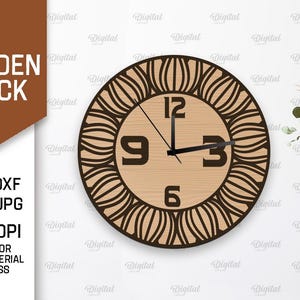 3D Wall Clock Faces Bundle, Decorative Clock Laser Cut, Home Decor, Modern Clock Face, Mandala ...