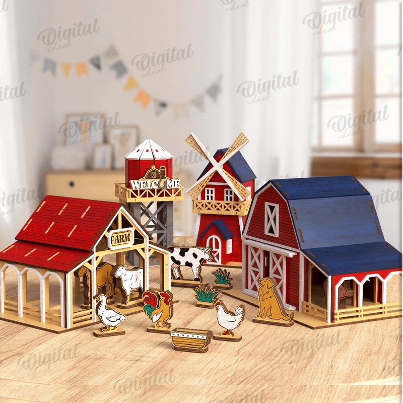 Barn Laser Cut File Mini - Etsy