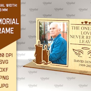 3D Personalized Memorial Photo Frames Bundle, 3D Engraved Picture Frame ...
