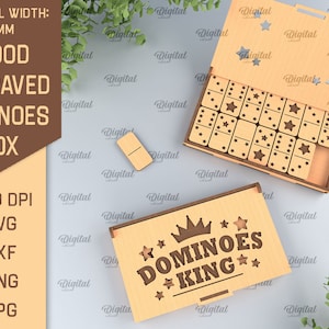 Dominoes Lasercut SVG Bundle, 3D Domino Box Set Laser Cut, Box and ...