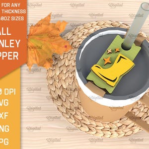 3D Fall Stanley Cup Toppers Bundle, Autumn Tumbler Lid Topper Laser Cut ...