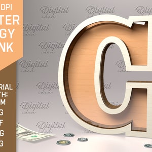 3D Letter Piggy Banks Bundle, Alphabet Piggy Bank Box, A to Z, 26 Money ...