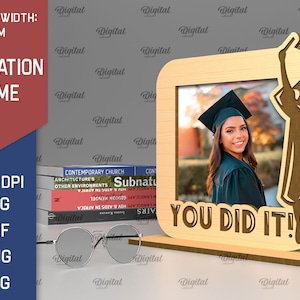 3D Graduation Photo Frames Bundle, Graduate Picture Frame With Stand ...