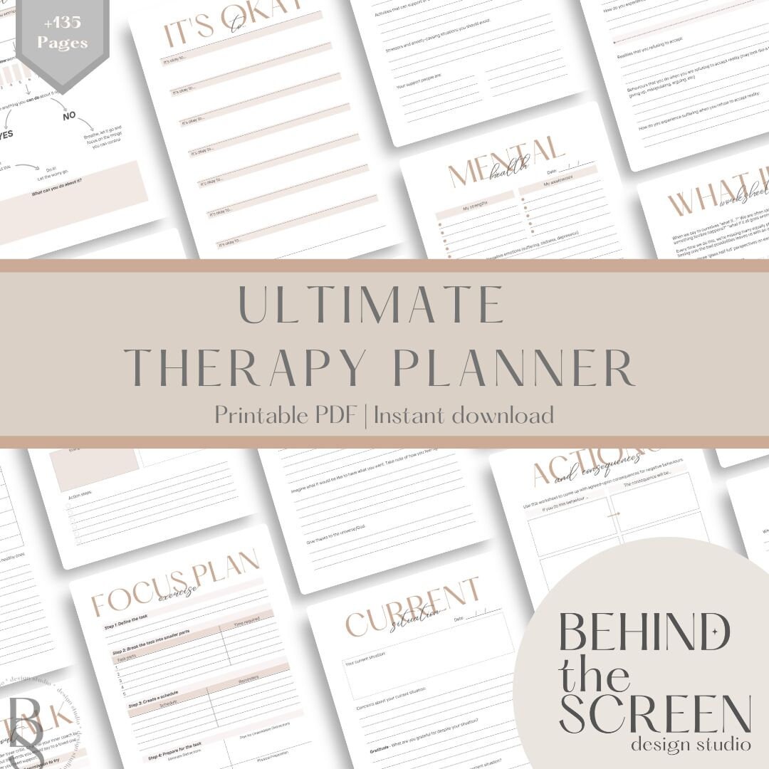 Therapy Planner | Mental Health Planner | Therapy Journal | Therapy ...