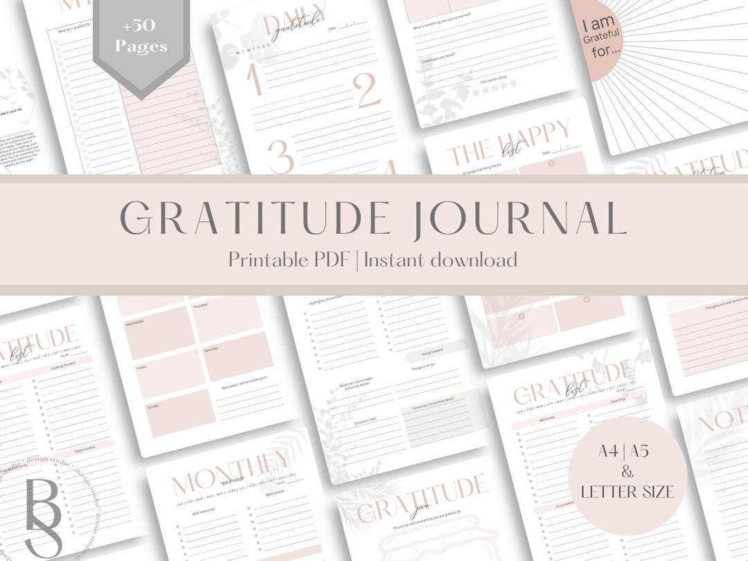 Gratitude Journal Printable Bundle Gratitude Journal Printable ...