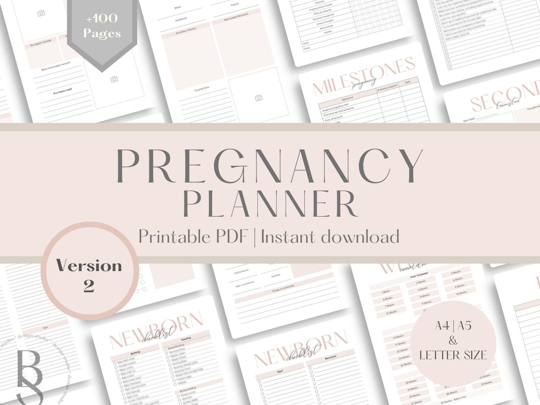 Pregnancy Journal Printable, Pregnancy Diary, Bump to Baby Book ...