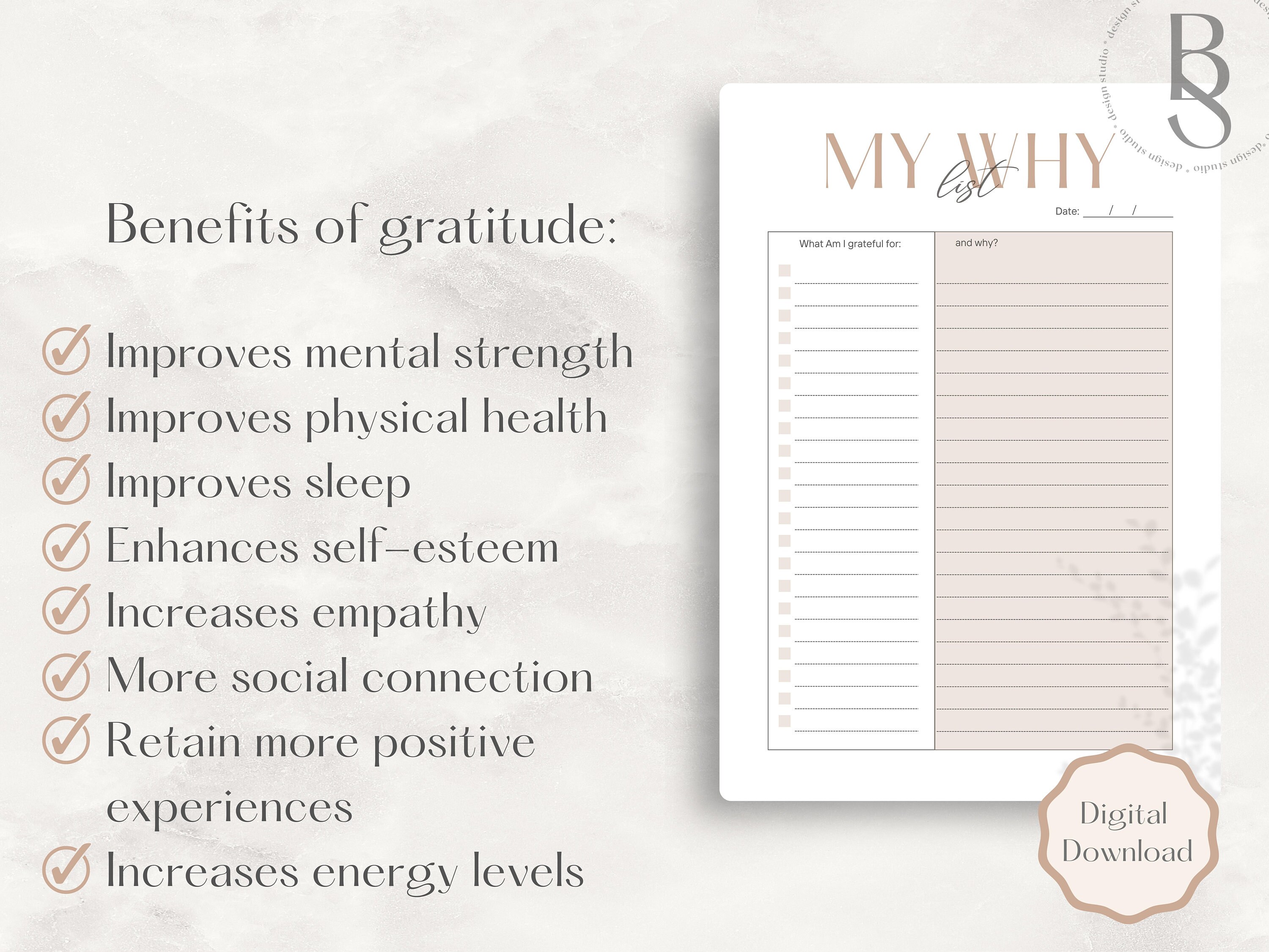 Gratitude Journal Printable Bundle Gratitude Journal Printable ...