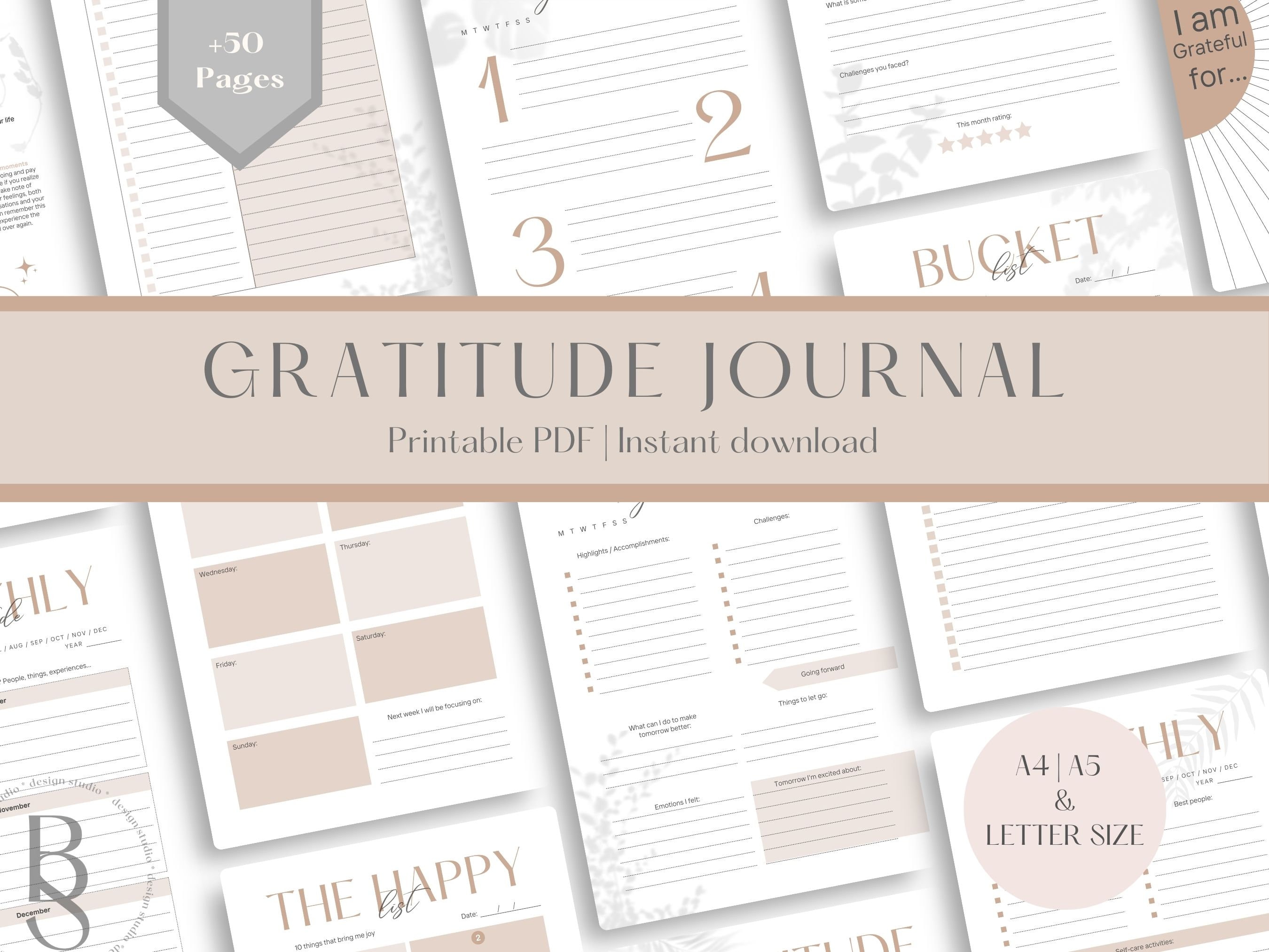 Gratitude Journal Printable Bundle Gratitude Journal Printable ...