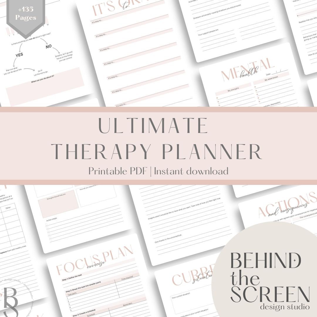 Therapy Planner | Mental Health Planner | Therapy Journal | Therapy ...