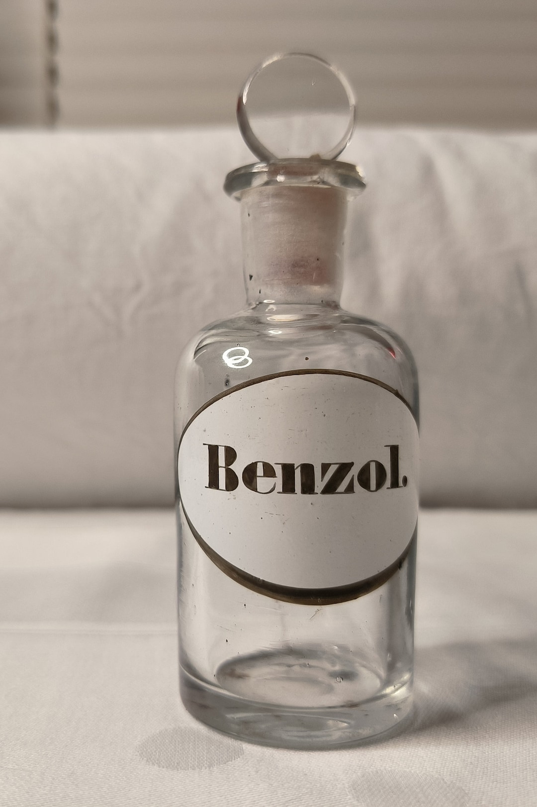 1900 benzol Apothecary Bottle With Lid Glass Enamel - Etsy