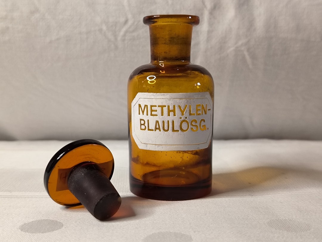 1900 methylene Blue Solution Apothecary Bottle - Etsy