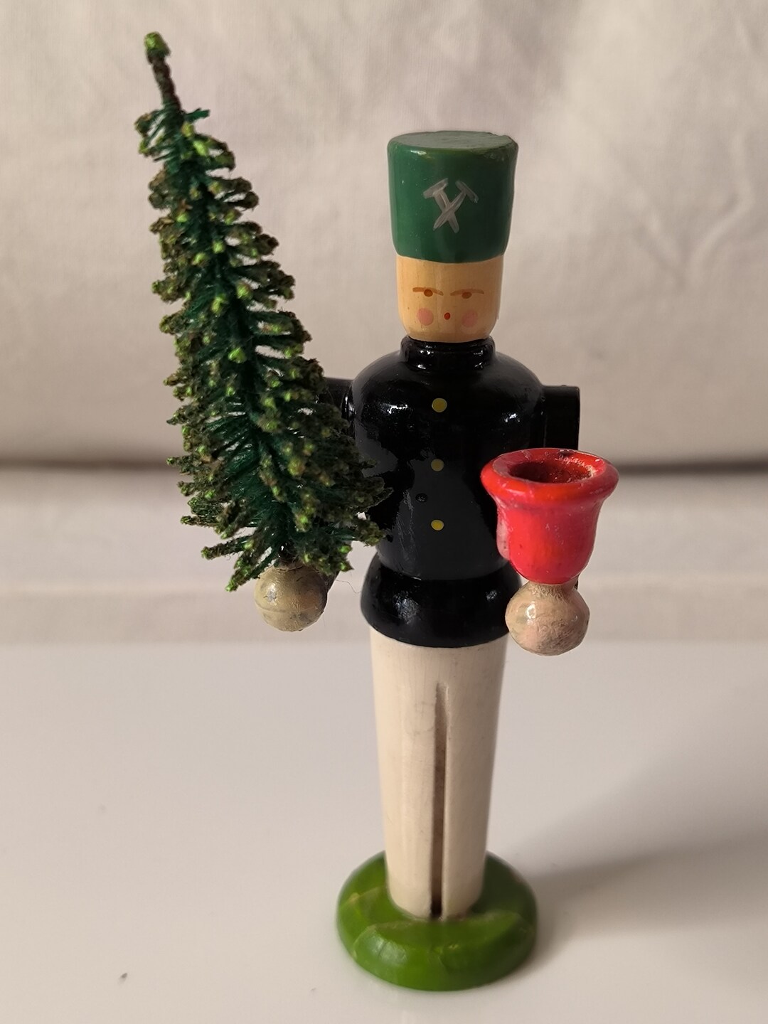 Miner With Candle and Christmas Tree Made of Wood Erzgebirge ...