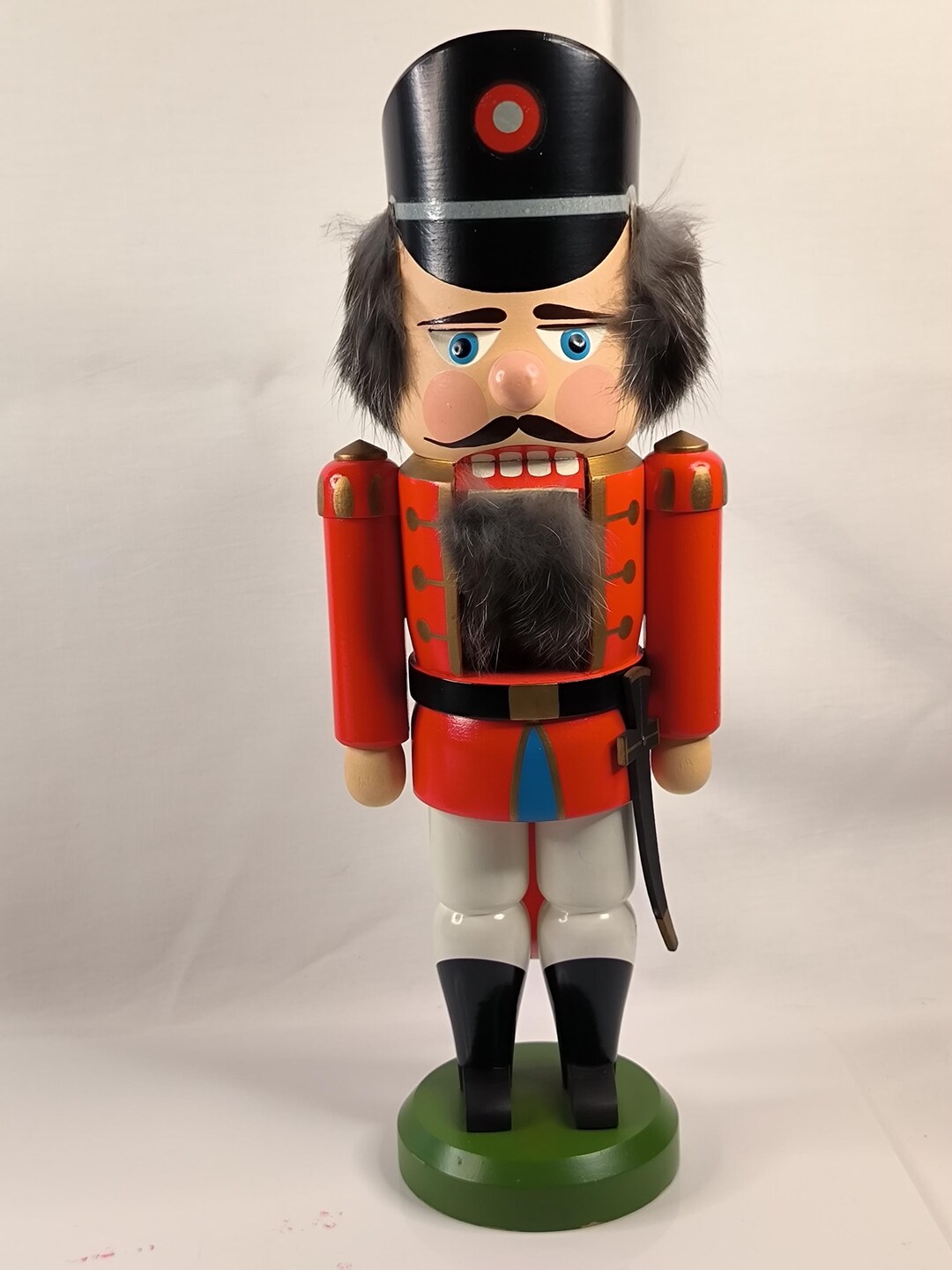 Nutcracker majesty at Christmas Policeman in Red 40 Cm From Seiffen ...