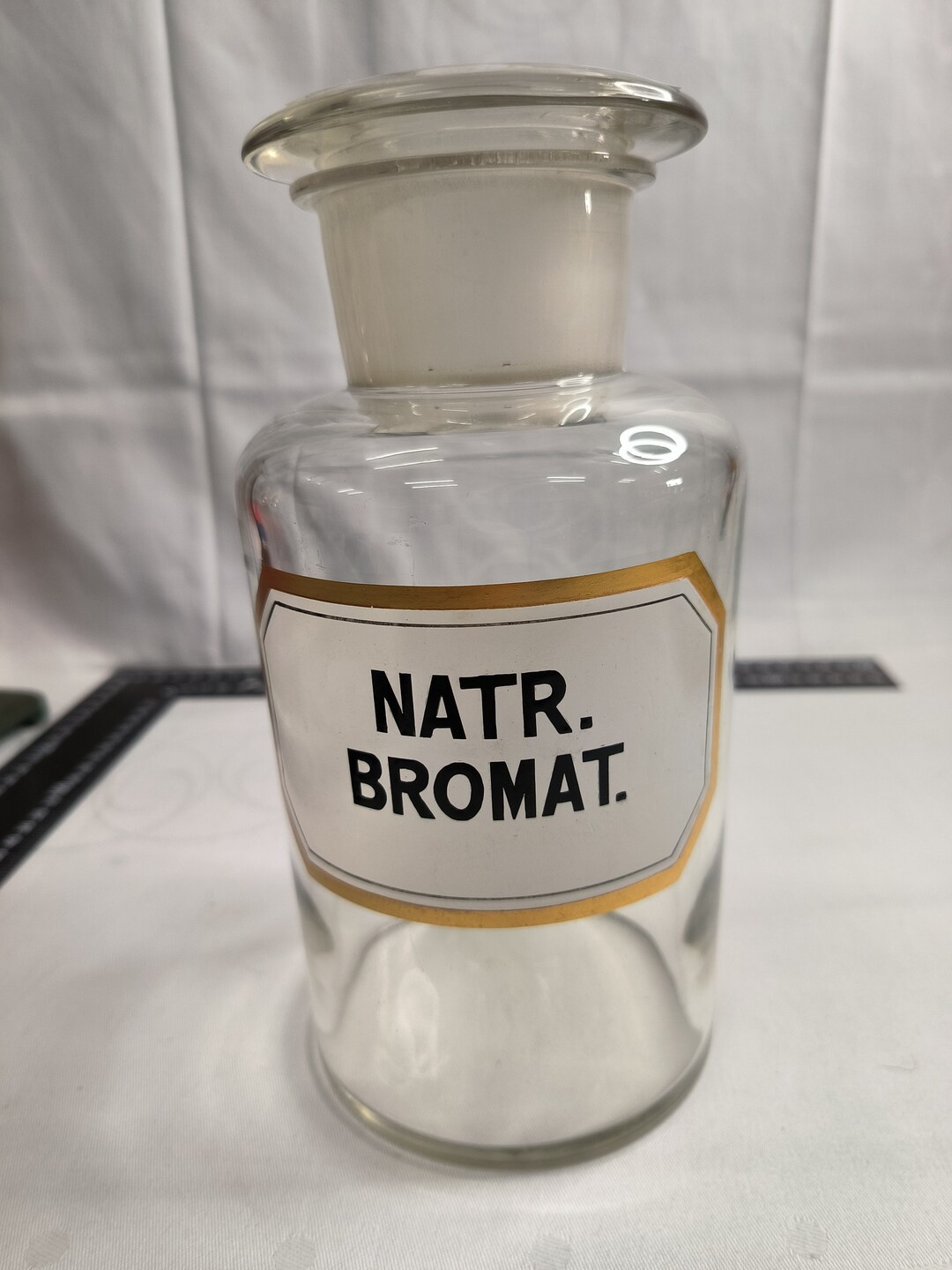 Antique, Natural Bromate. Apothecary Bottle With Enamel - Etsy