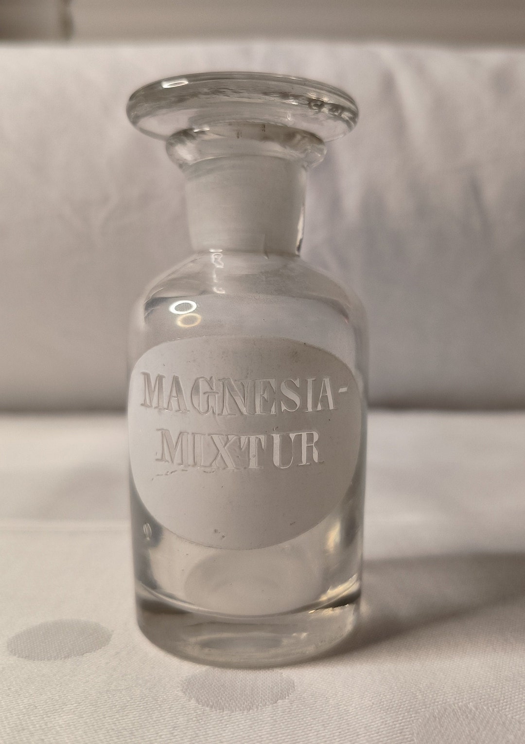 1900 magnesia Mixture Apothecary Glass Bottle With - Etsy