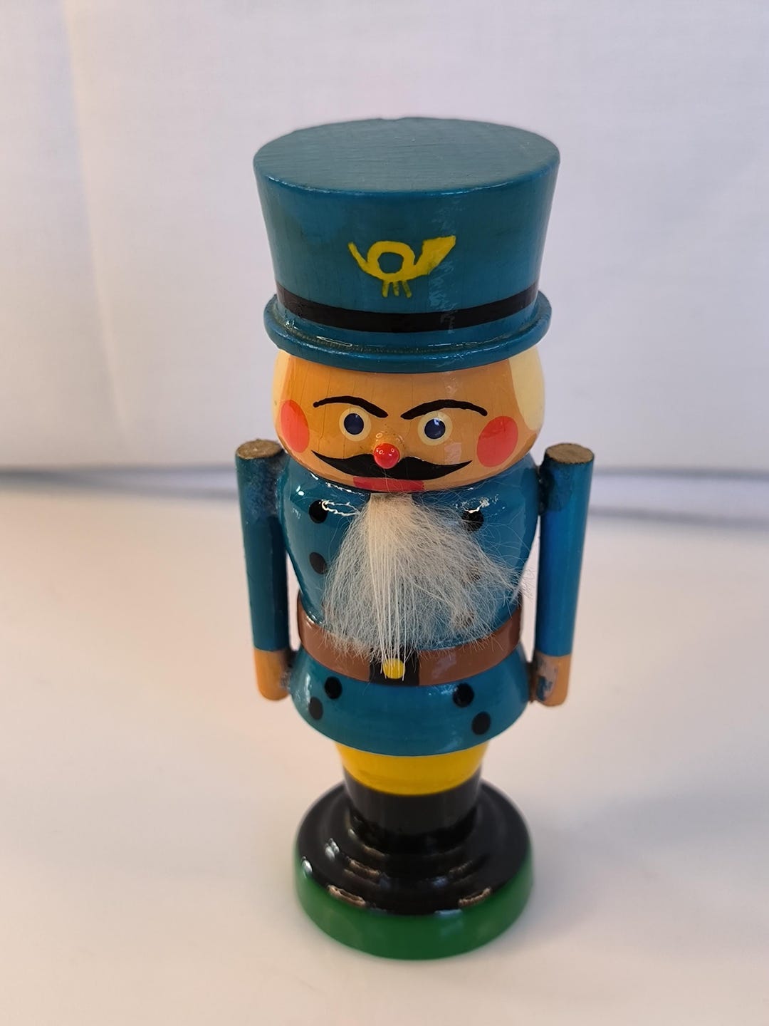 Nutcracker From the Erzgebirge 10 Cm Tall "postman" in Blue Turquoise ...
