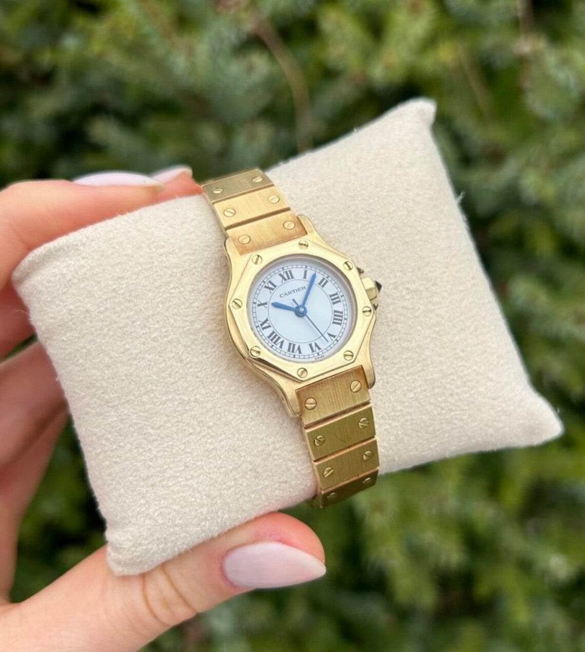 Original Cartier Watch 18K Gold Ladies Cartier Watch Santos Ronde ...