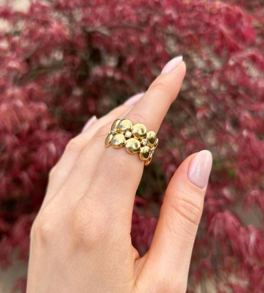 18K Gold Cartier Ring With Natural Diamonds, Cartier Honeymoon ...