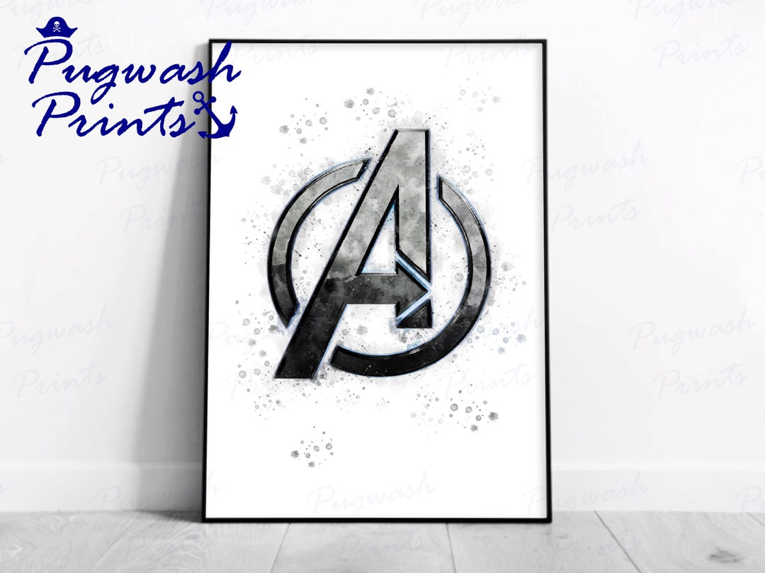 Marvel Print 'AVENGERS' Watercolour Splash Art, Marvel, Avengers, Super ...