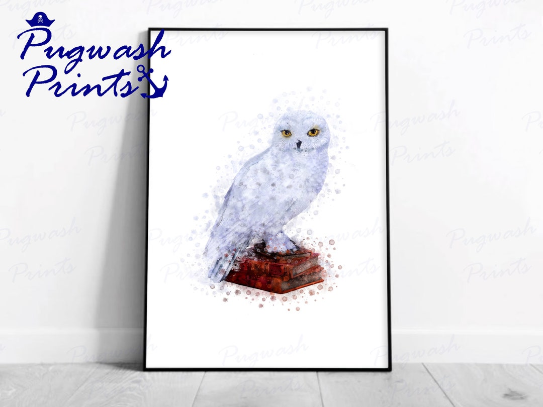 Magic Creature Print 'HEDWIG' Watercolour Splash Wall - Etsy