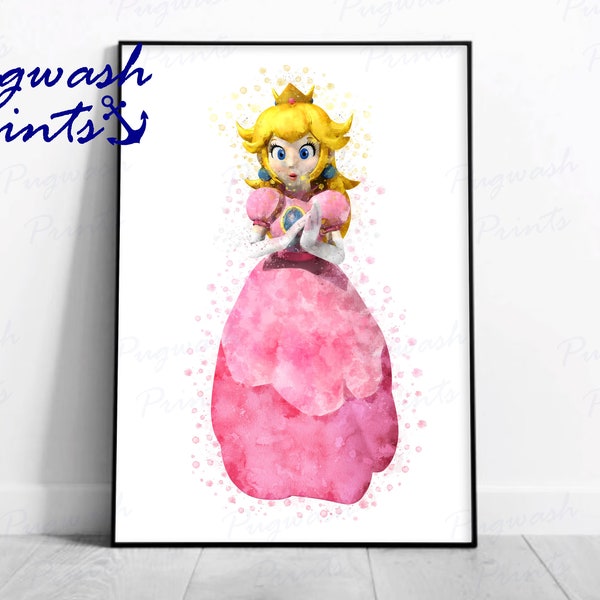 Super Mario Princess Peach Poster - Etsy UK