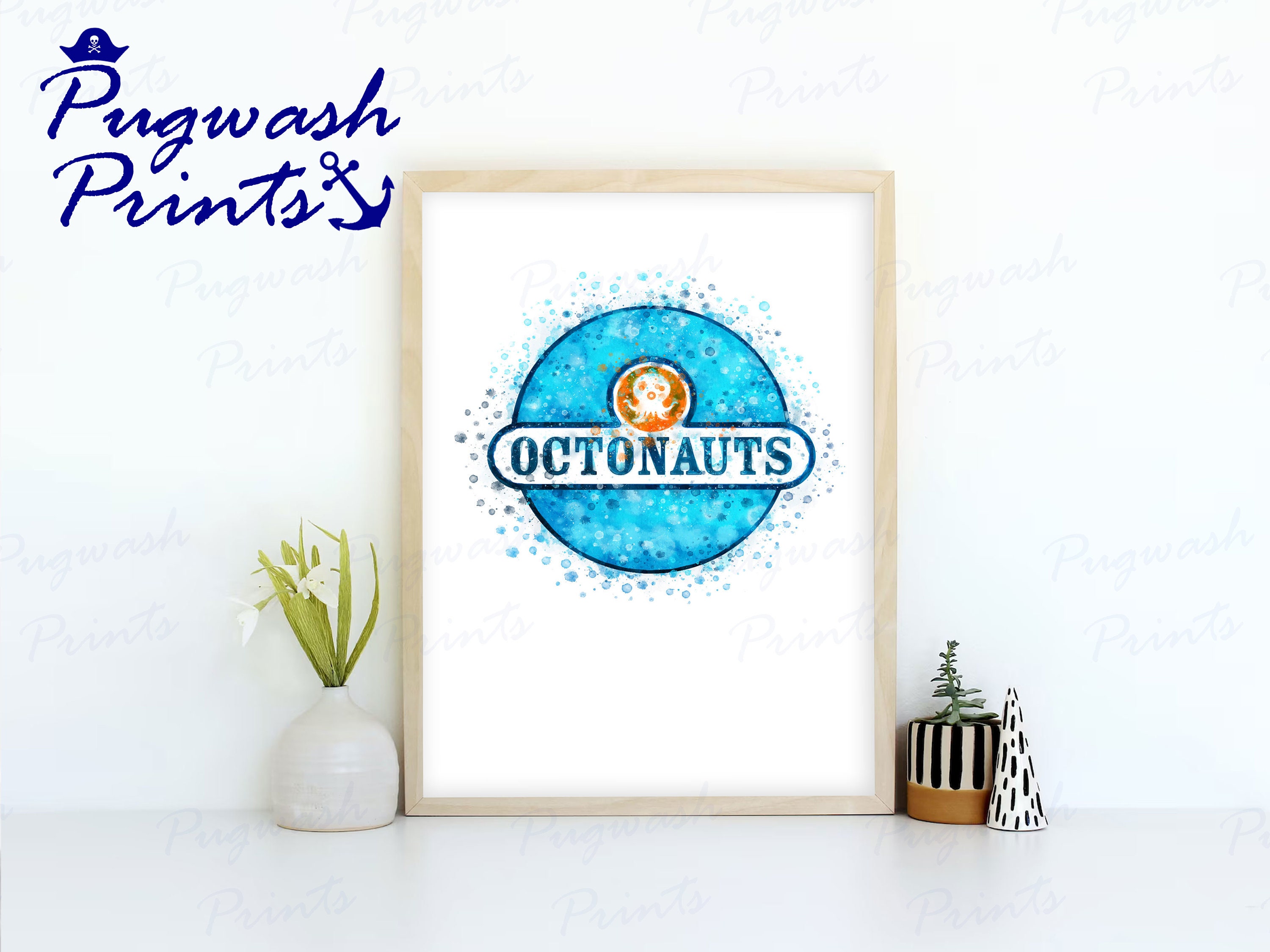 Octonauts Print Octonauts Logo Watercolour Splash Art Character