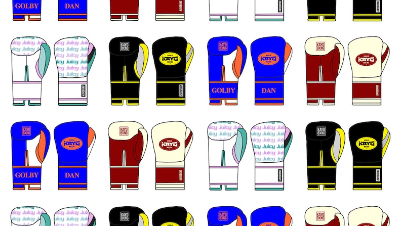 Custom Boxing Glove Design Pack - PSD Templates for Velcro & Lace Up - Etsy