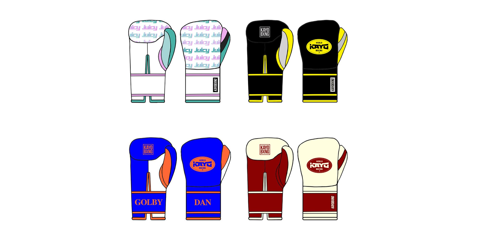 Custom Boxing Glove Design Pack - PSD Templates for Velcro & Lace Up - Etsy